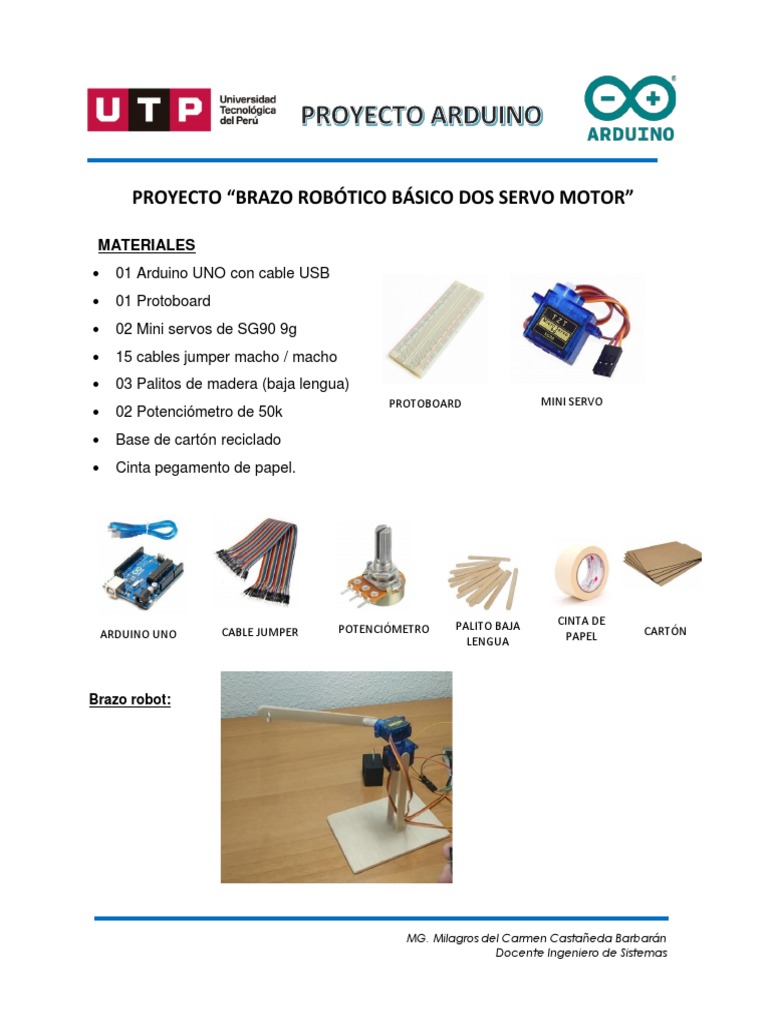 Proyecto: Brazo Robótico Básico | PDF