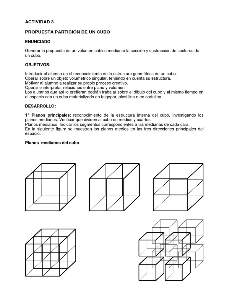Actividad 3 - Propuesta Particion de Un Cubo | PDF | Arte