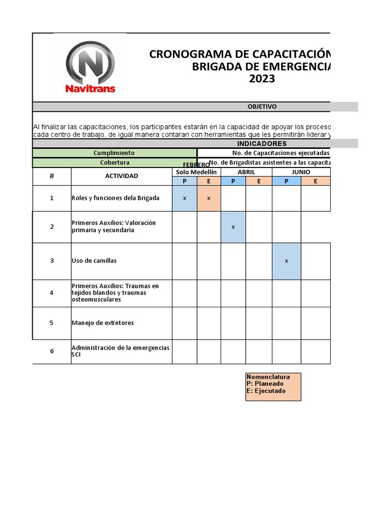 Cronograma Brigada (2) | PDF