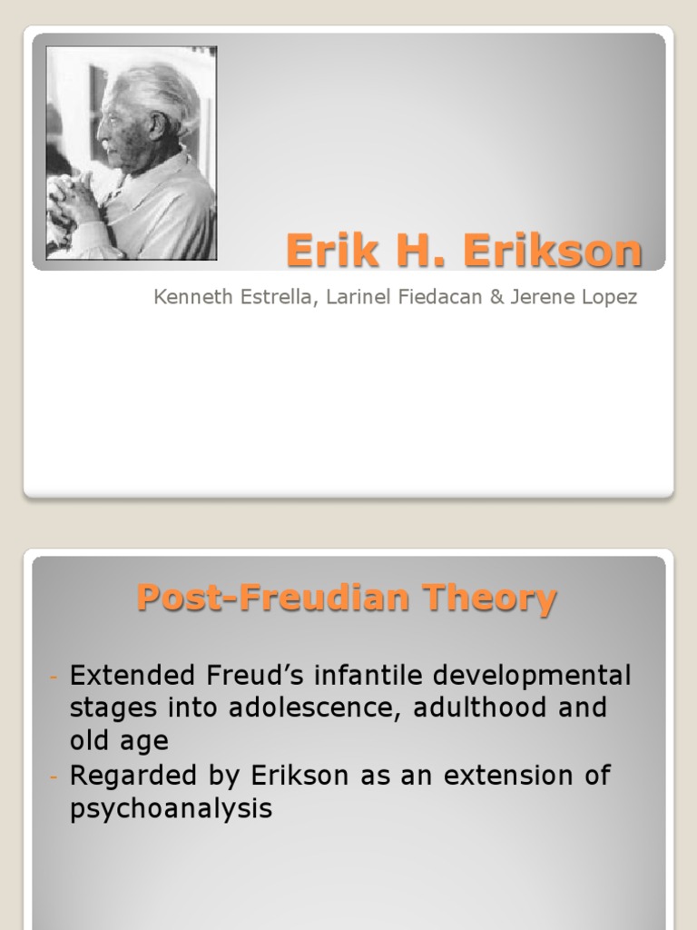 Erik H. Erikson: Kenneth Estrella, Larinel Fiedacan & Jerene Lopez ...