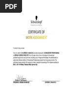 Certificate of Work Assignment | PDF