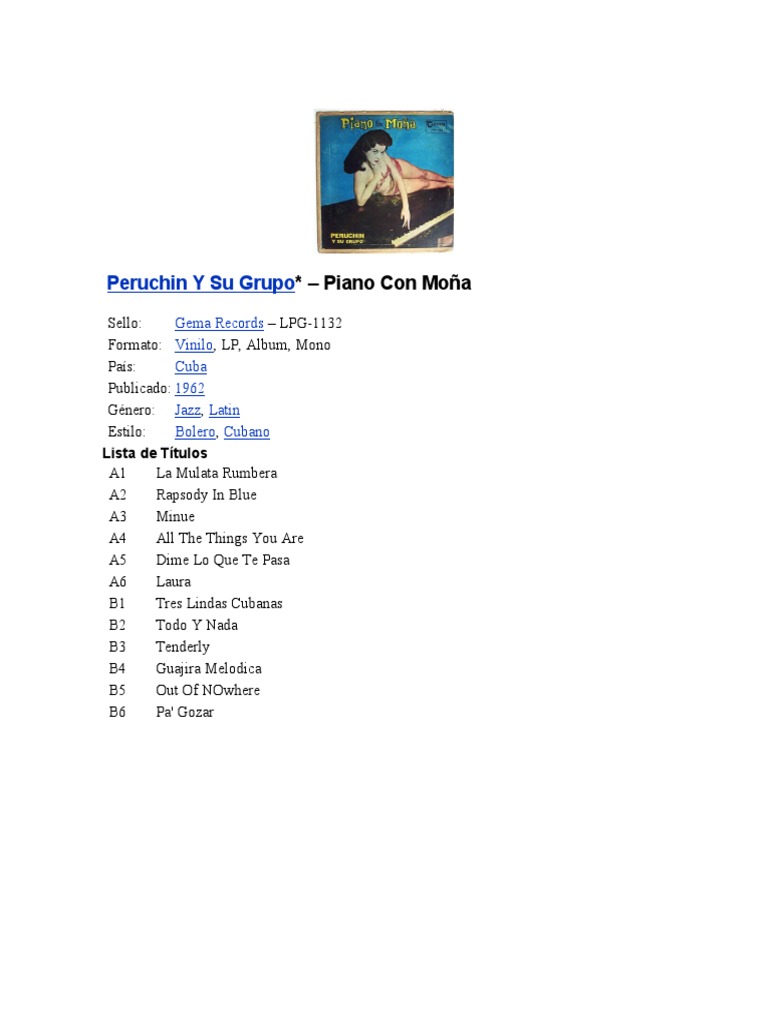 Peruchin Y Su Grupo | PDF