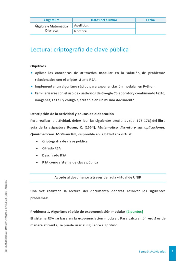 Criptografía de Clave Pública | PDF | Clave (criptografía ...