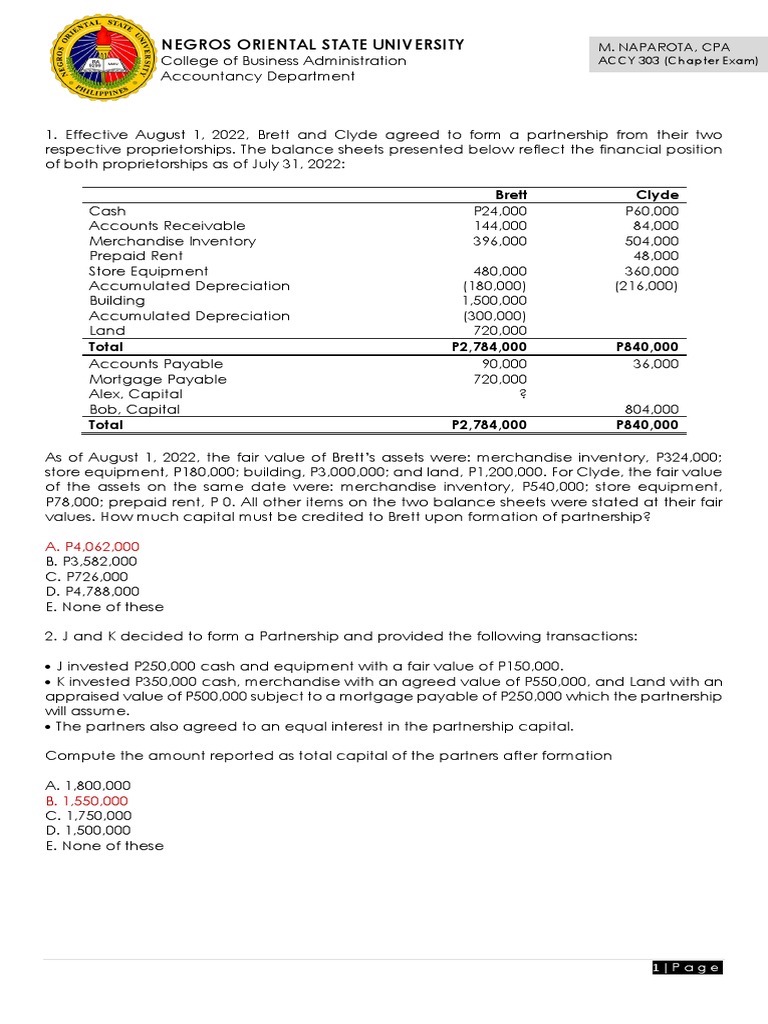Negros Oriental State University: Brett Clyde | PDF | Book Value | Business