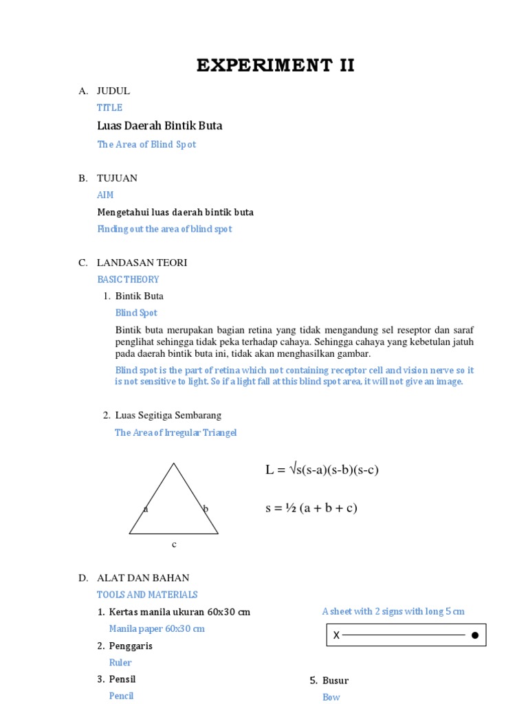 Laporan Biologi Bintik Buta II | PDF