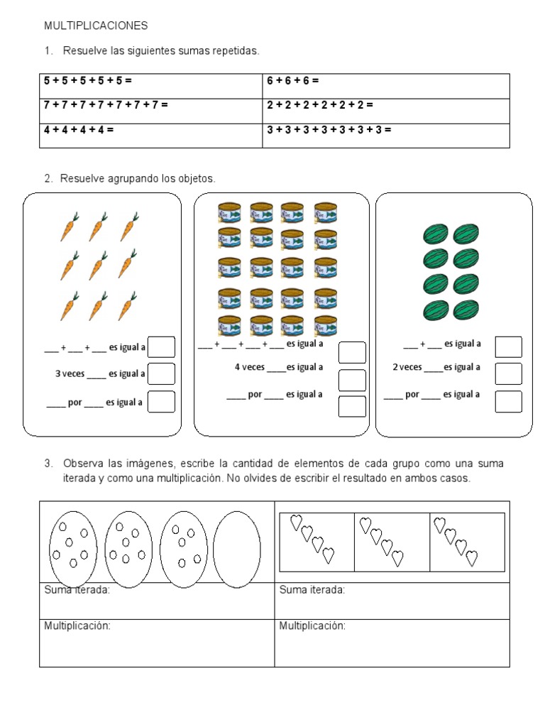 Prueba de Multiplicaciones | PDF