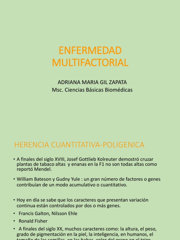 Enfermedad Multifactorial | PDF | Enlace Genético | Estudio de asociación de genoma amplio