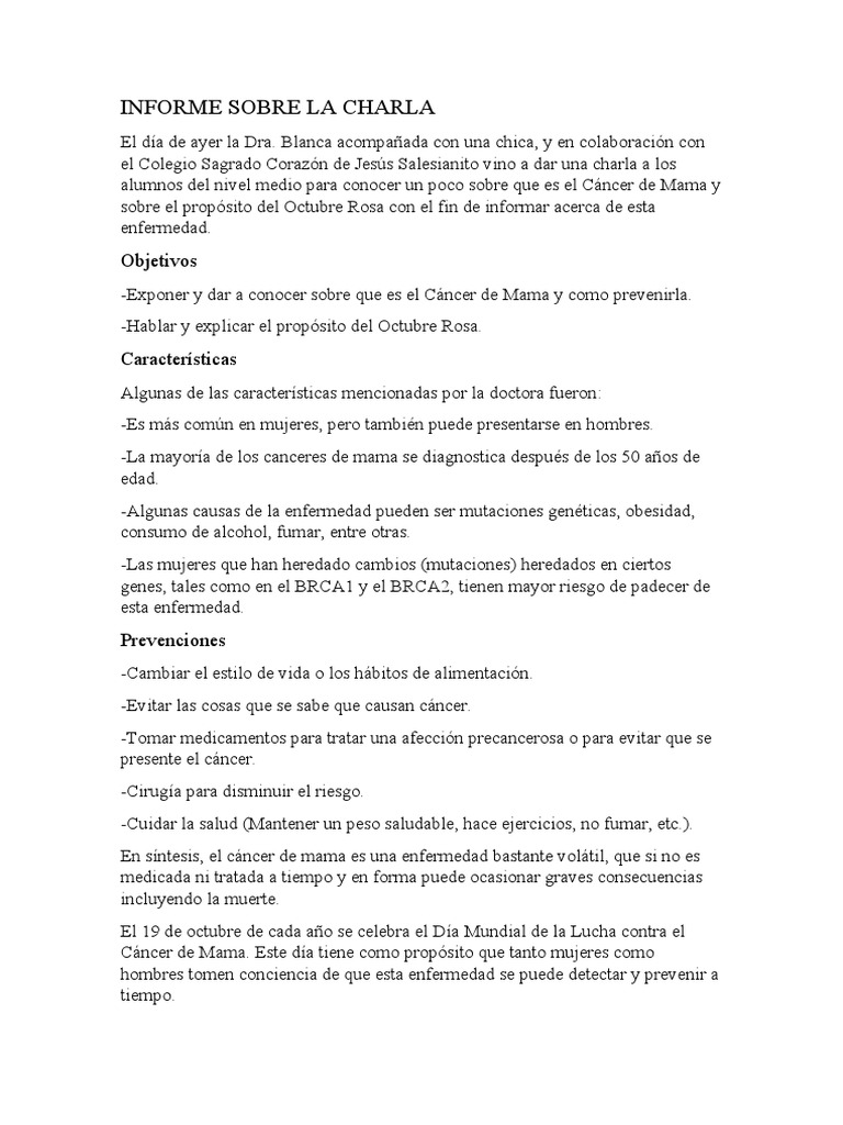 Orientacion (Informe Sobre La Charla) | PDF