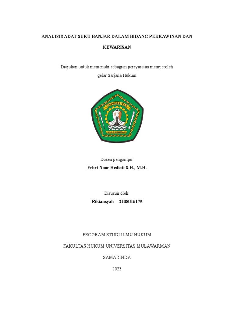 Adat Perkawinan Suku Banjar | PDF | Ilmu Sosial | Sejarah