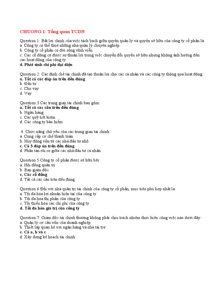 trắc nhiệm tcdn | PDF
