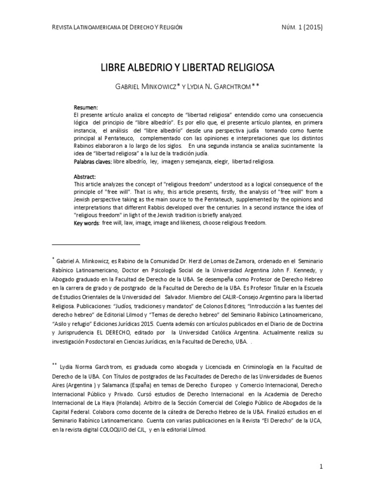 Libre Albedrío y Religión | PDF