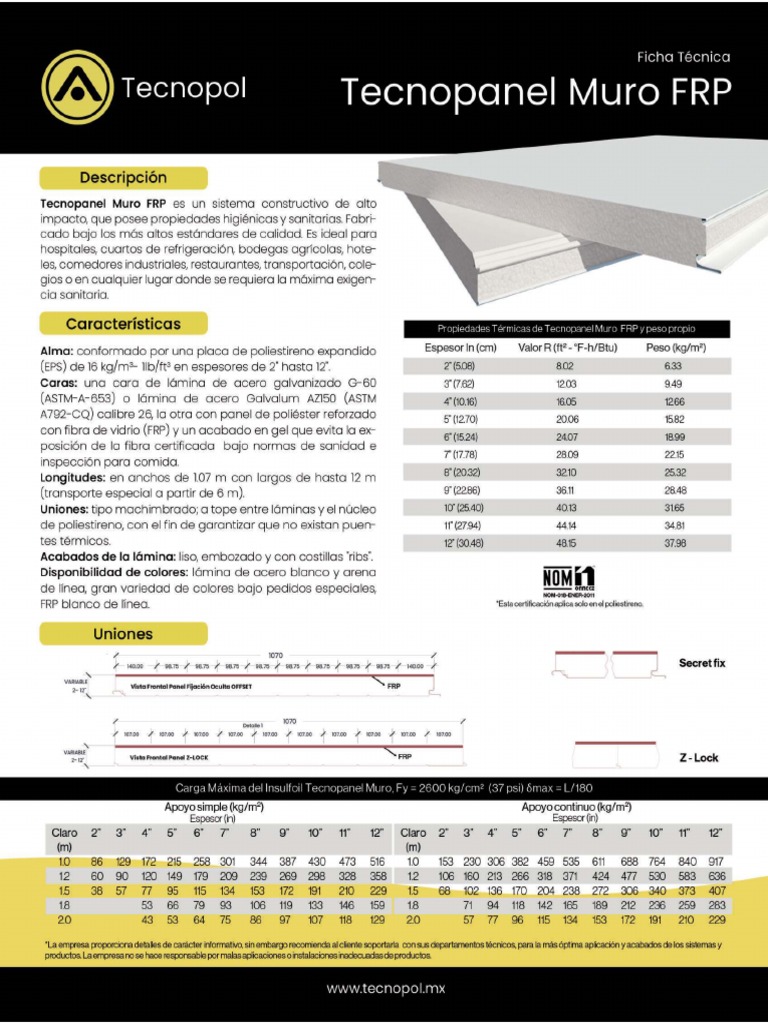 Tecnopanel Muro FRP 1 | PDF