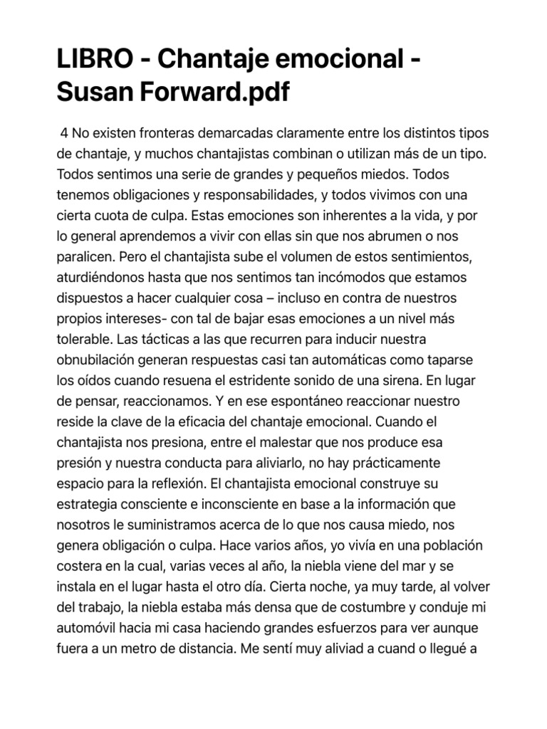 Guía sobre Chantaje Emocional | PDF | Las emociones | Adultos