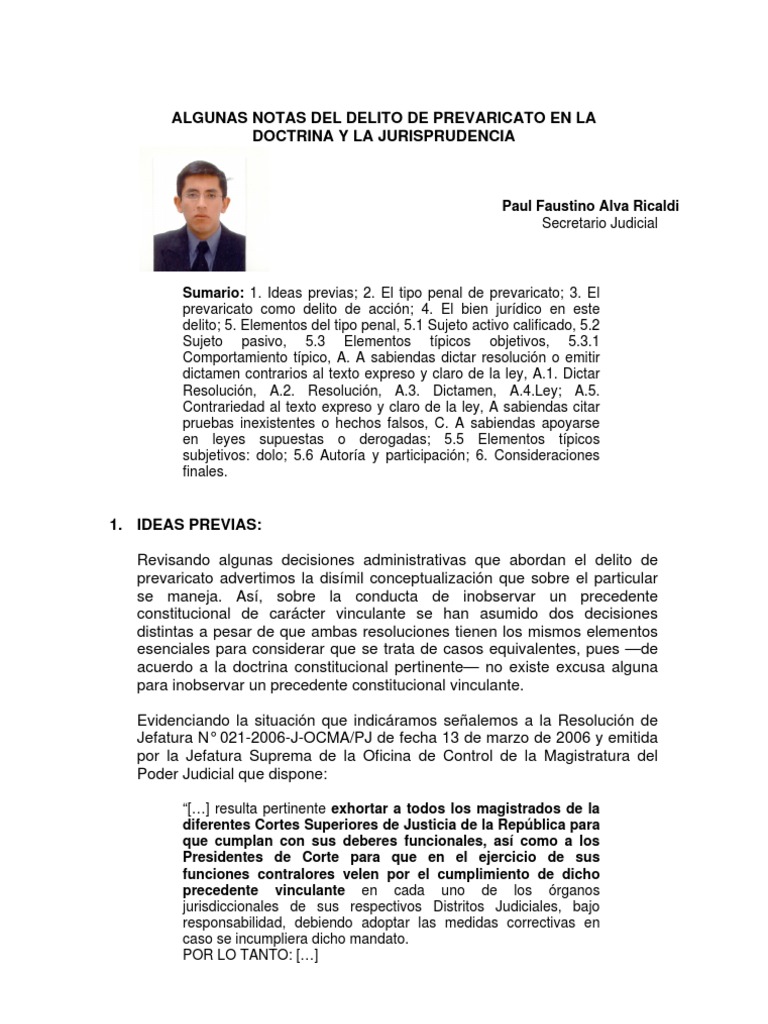 14 El Delito de Prevaricato en La Doctrina y La Jurisprudencia Paul ...