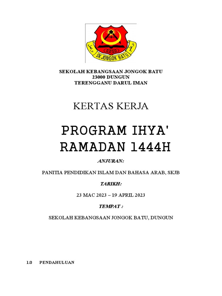Kertas Kerja IHYA 2022 Edit | PDF | Karier & Perkembangan