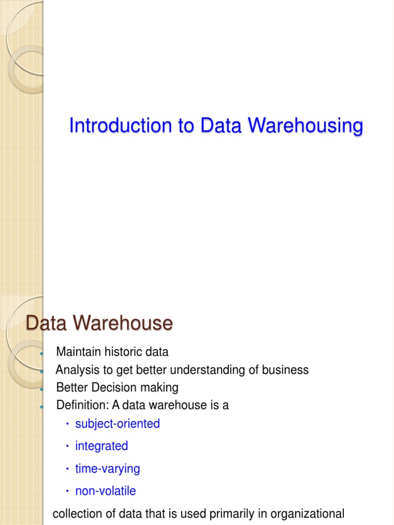 Introduction To Data Warehousing | Download Free PDF | Data Warehouse ...