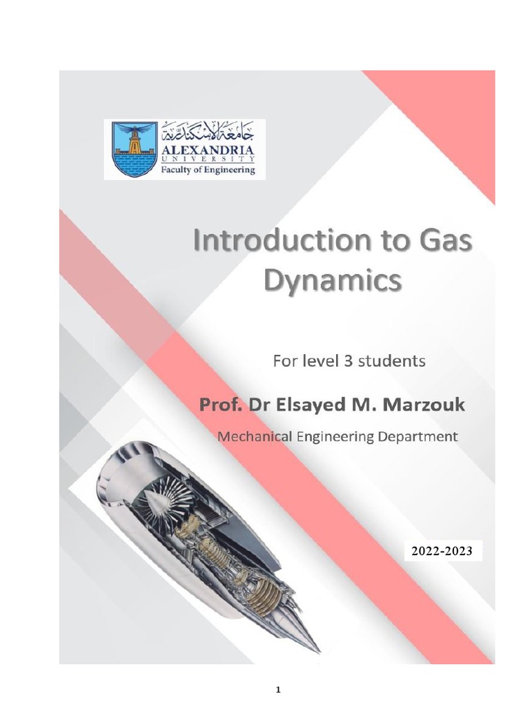 Gas Dynamics Book (Dr. El-Sayed M. Marzouk) | PDF | Fluid Dynamics | Compressible Flow
