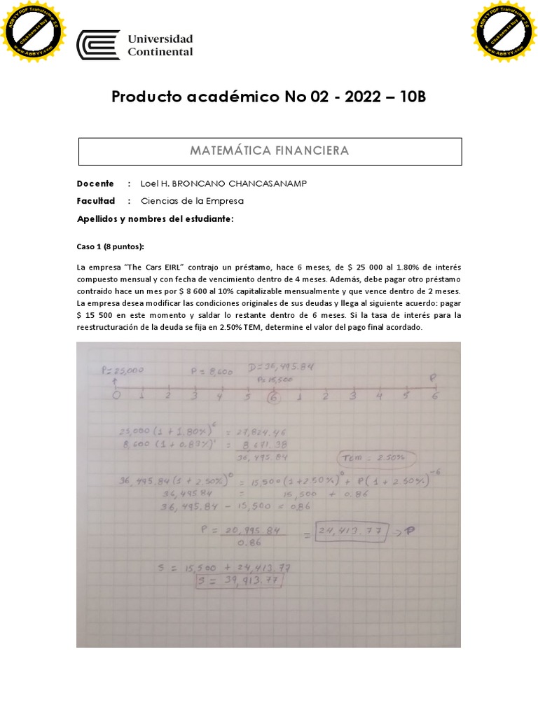 PRODUCTO ACADÉMICO No 02 | PDF | Economias | Dinero