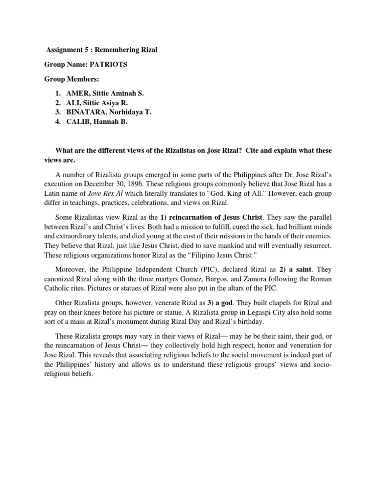 Remembering Rizal | PDF