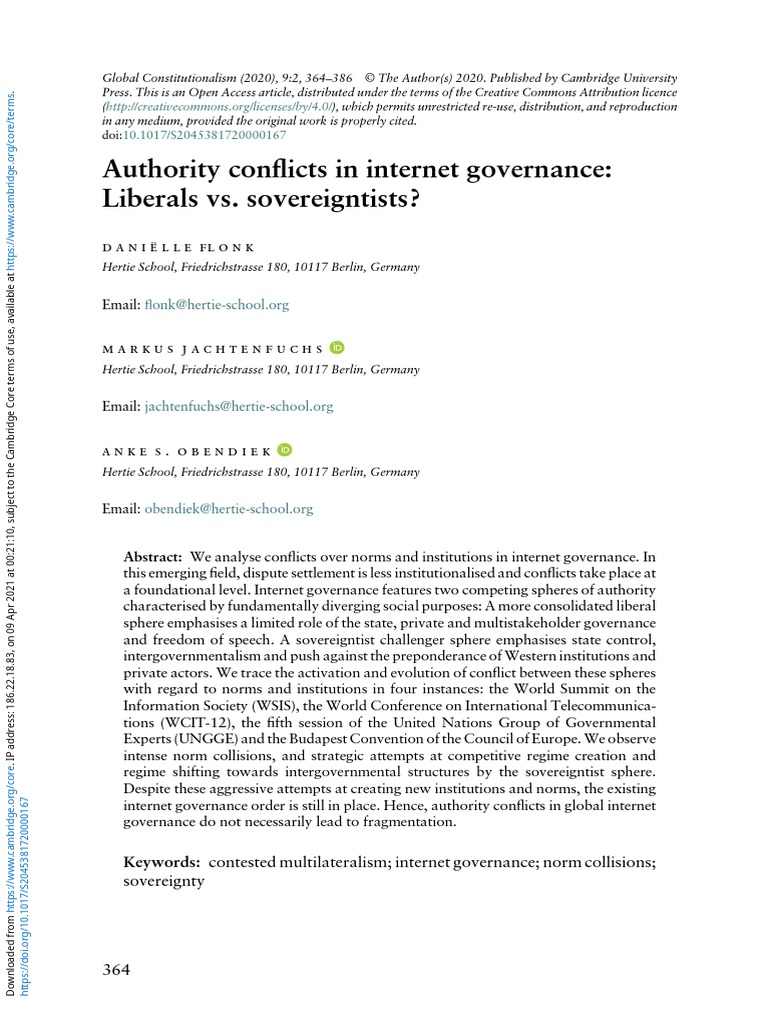 Flonk Et Al - 2020 - Authority Conflicts in Internet Governance ...