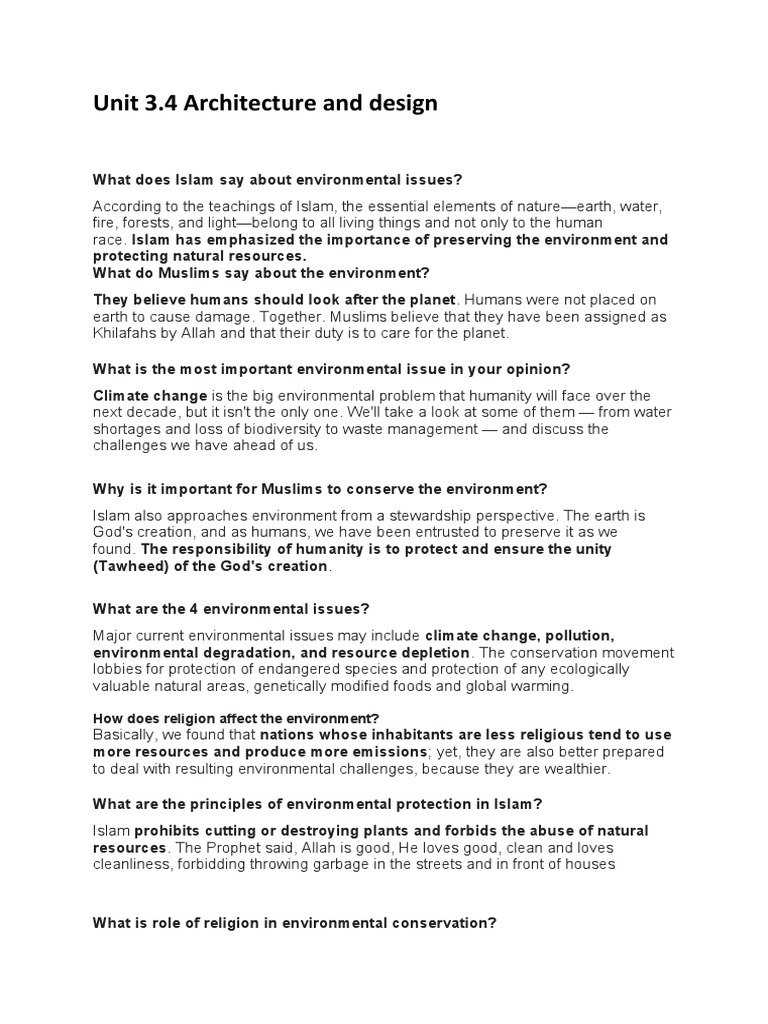 Islamic Environmental Stewardship | PDF | Sustainability | Biodiversity