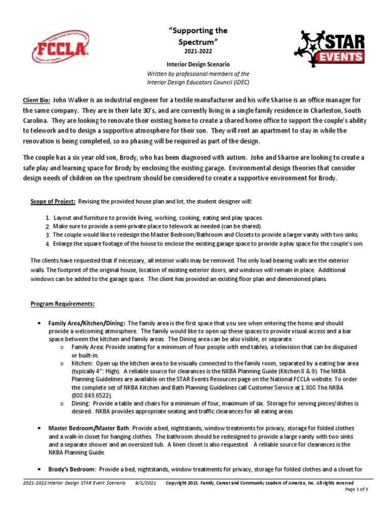 2021-2022 Interior Design Scenario and Resources 1 | PDF | 3 D Computer ...