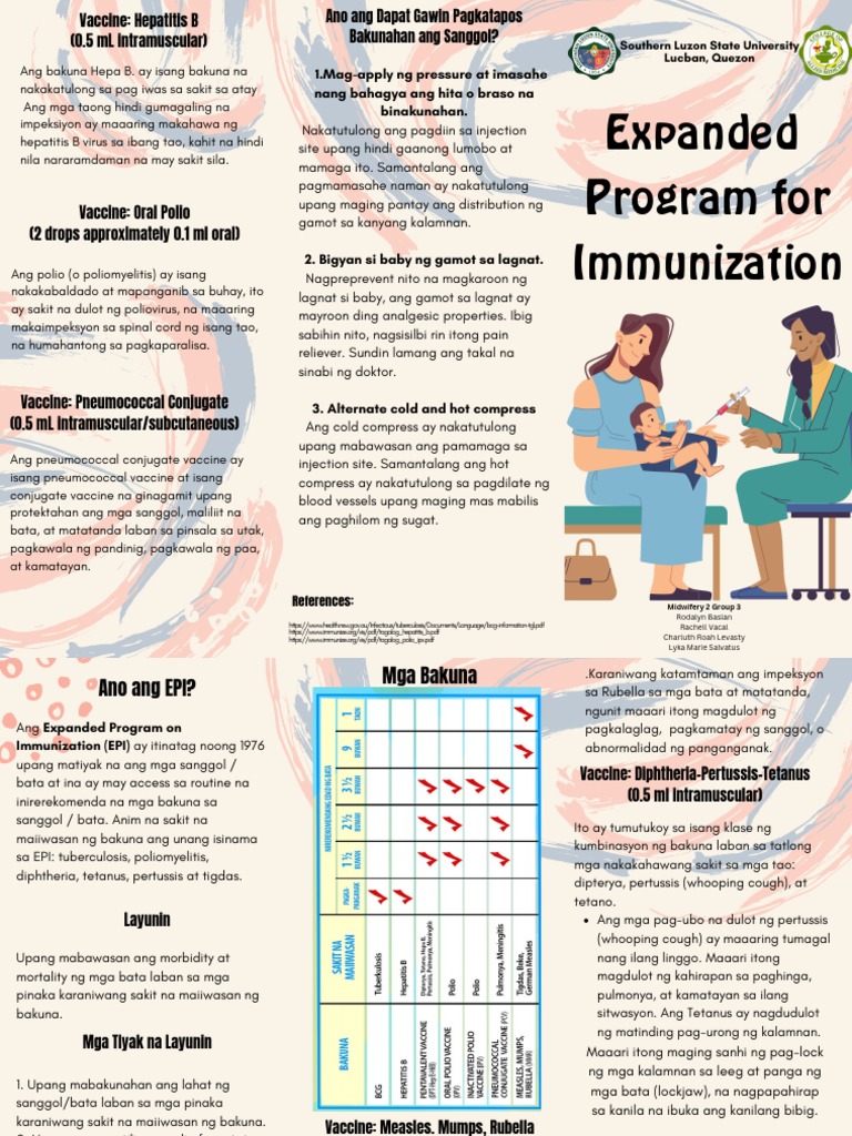 Expanded Program For Immunization: Nang Bahagya Ang Hita o Braso Na ...