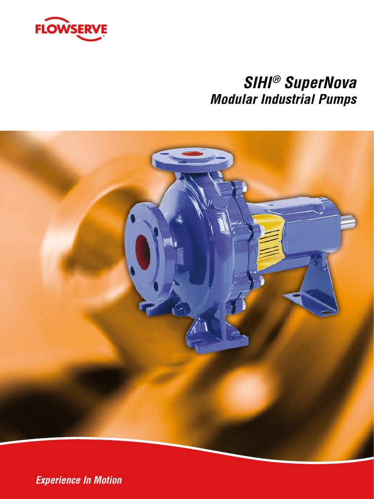 Sihi Supernova: Modular Industrial Pumps | PDF | Pump | Bearing ...