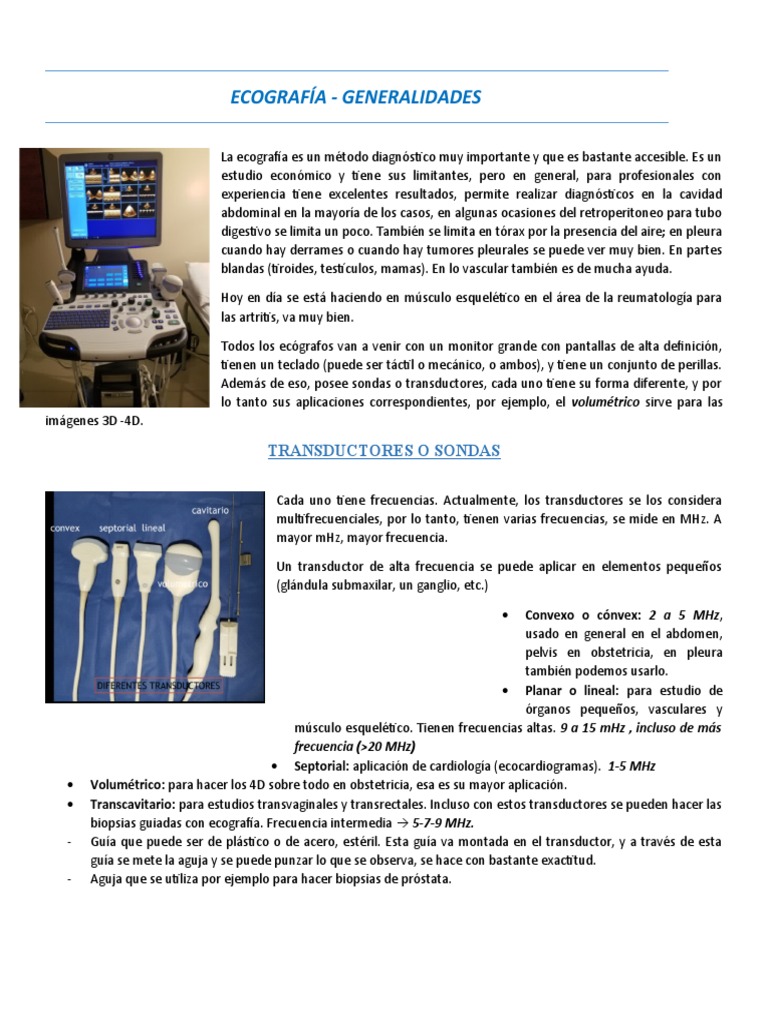 Clase 2 ECOGRAFIA | PDF | Efecto Doppler | Ultrasonido médico