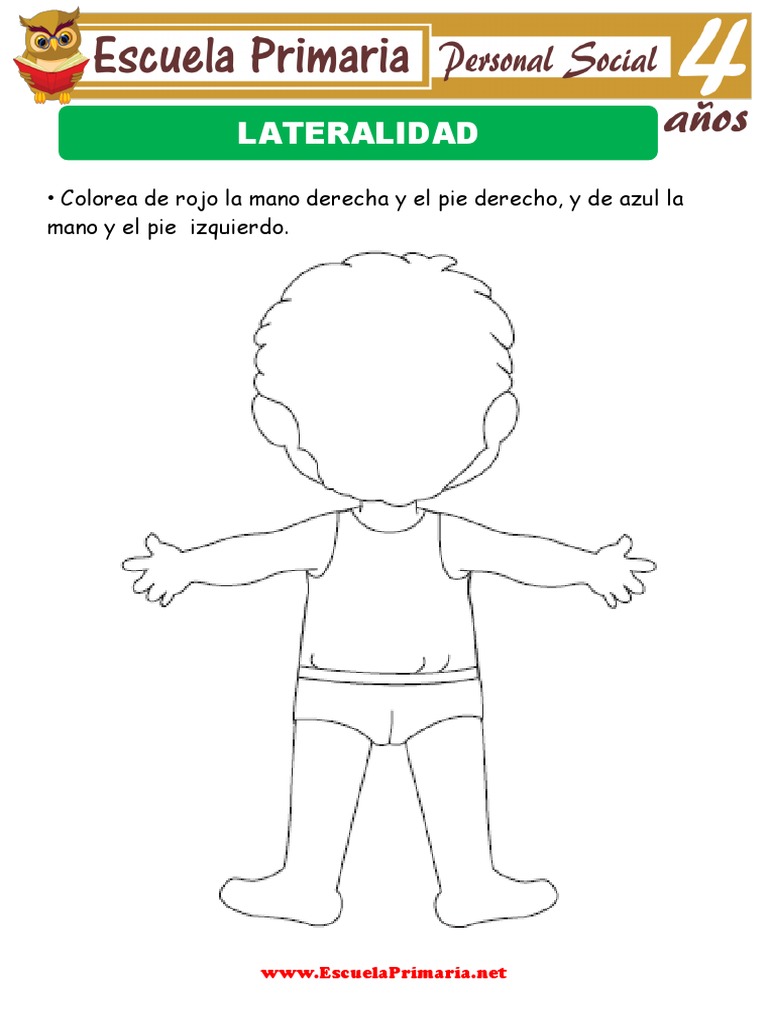 Actividad de Lateralidad para Ninos de Cuatro Anos | PDF