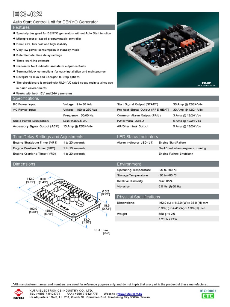 Features: Auto Start Control Unit For DENYO Generator | Download Free ...