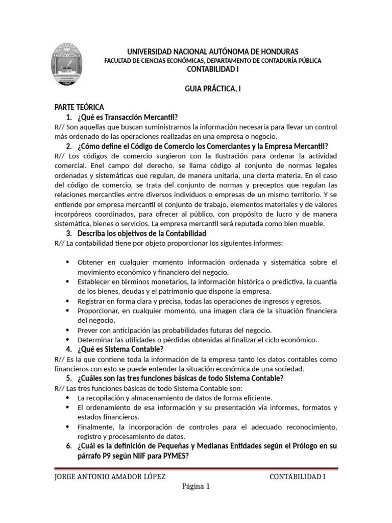 GUIA PR CTICA Contabilidad | PDF | Contabilidad | normas internacionales de INFORMACION FINANCIERA