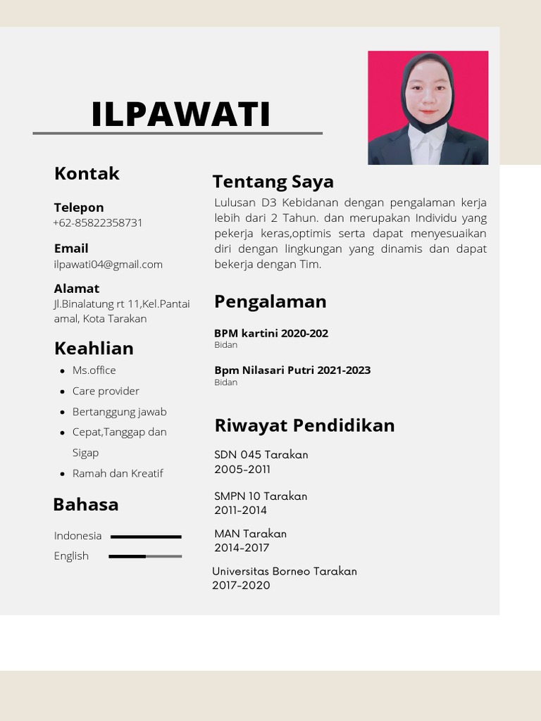 Contoh CV | PDF | Karier & Perkembangan