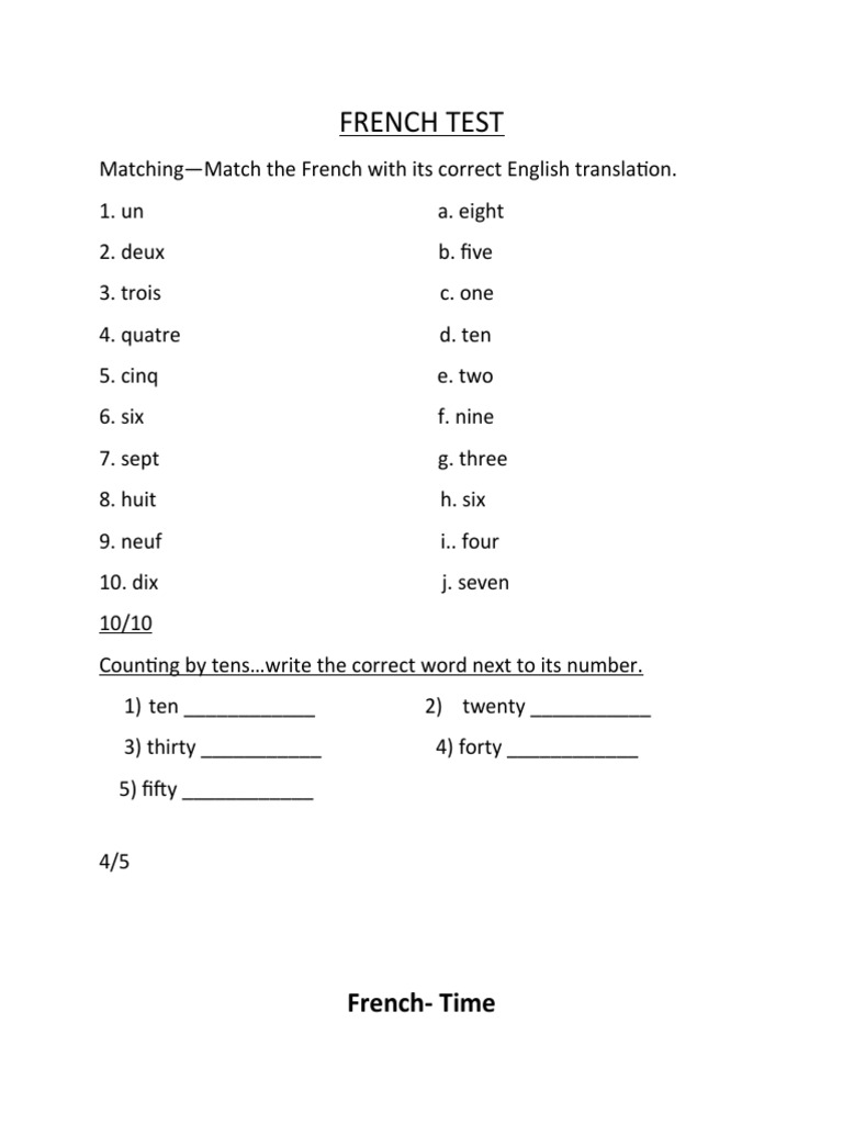 French Language Practice Test Results and Quizzes: A Comprehensive ...