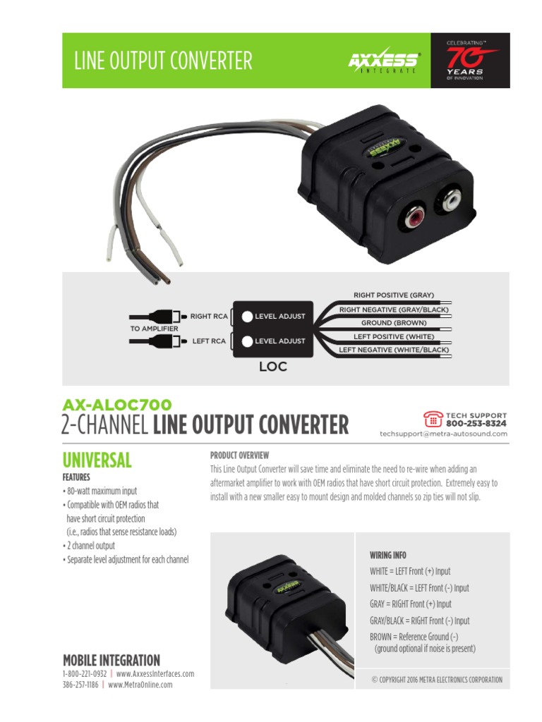 Line Output Converter: 2-Channel | Download Free PDF | Amplifier ...