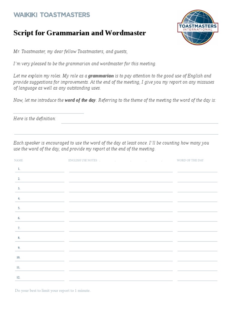 Grammarian-Wordmaster SCRIPT | PDF