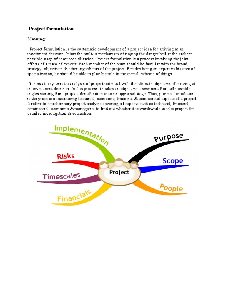 Need Scope and Approaches For Project Formulation | PDF ...