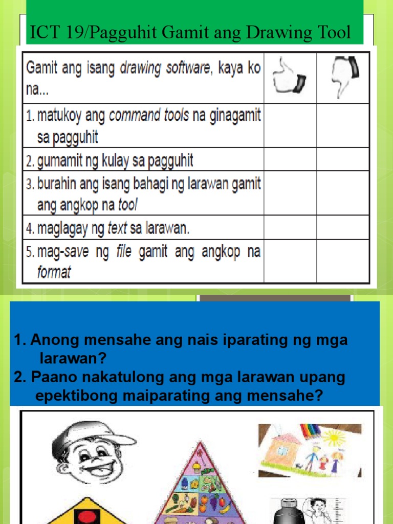ICT 19/pagguhit Gamit Ang Drawing Tool | PDF