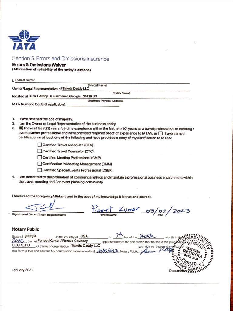 Error Form Iata | PDF