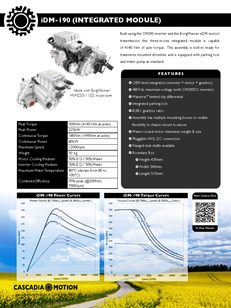 Idm 190 | Download Free PDF | Electric Motor | Power Inverter