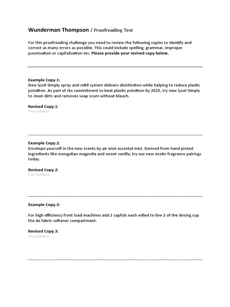 WT Proofreading-Test | PDF