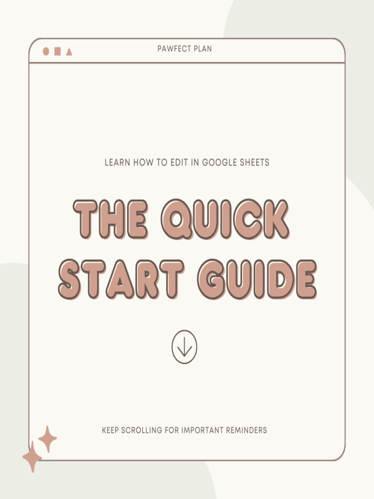 The Quick Start Guide | PDF | Spreadsheet | Software
