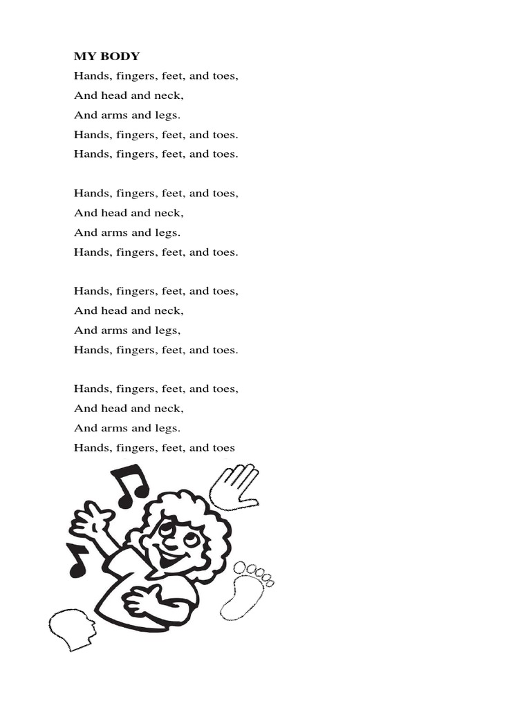 My Body Parts Song Lyrics | PDF | Language Arts & Discipline | Foreign ...