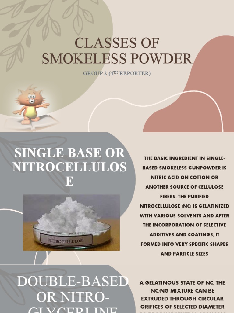 Classes of Smokeless Powder: Group 2 (4 Reporter) | Download Free PDF ...