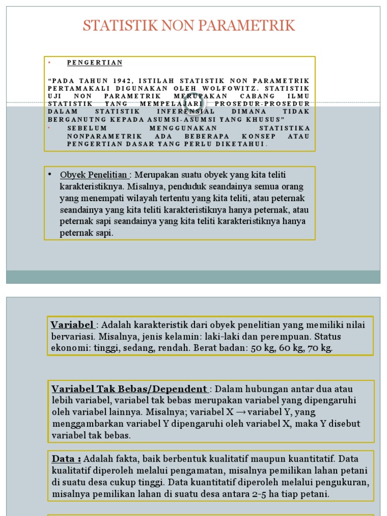 Statistik Non Parametrik | PDF