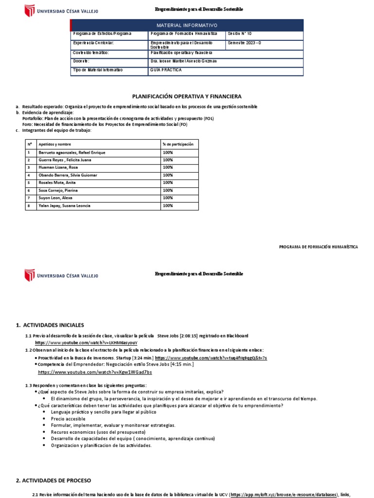 Guía Práctica #10. Ok Arreglado | PDF | Iniciativa empresarial | Business