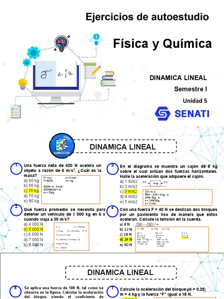 Sciu-164 Ejercicio U005 | Descargar gratis PDF | Mecánica | Fuerza