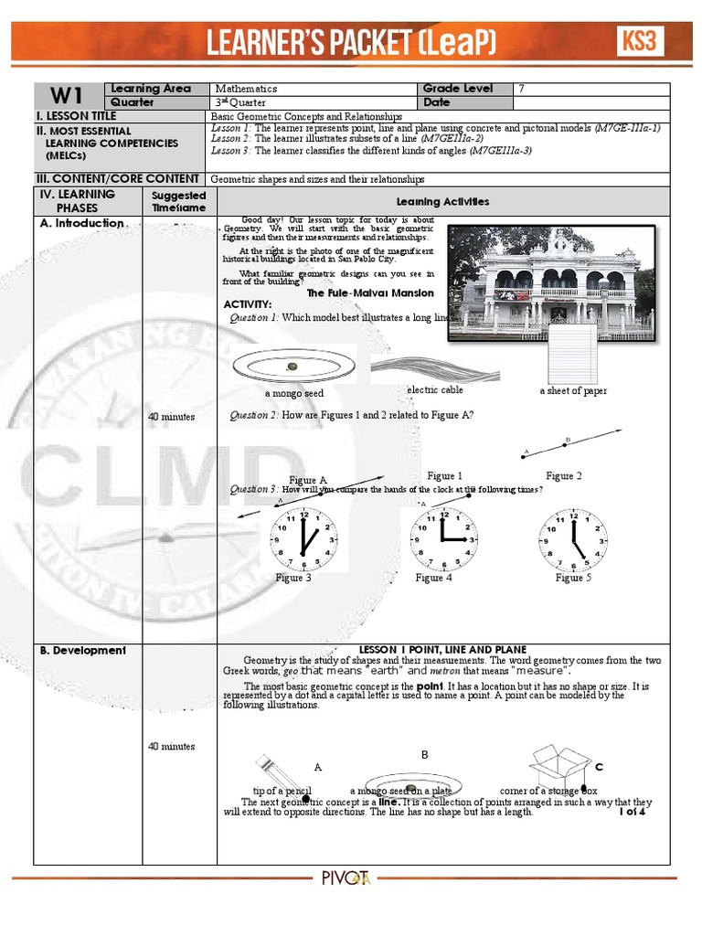 LeaP Math G7 Week 1 Q3 | PDF