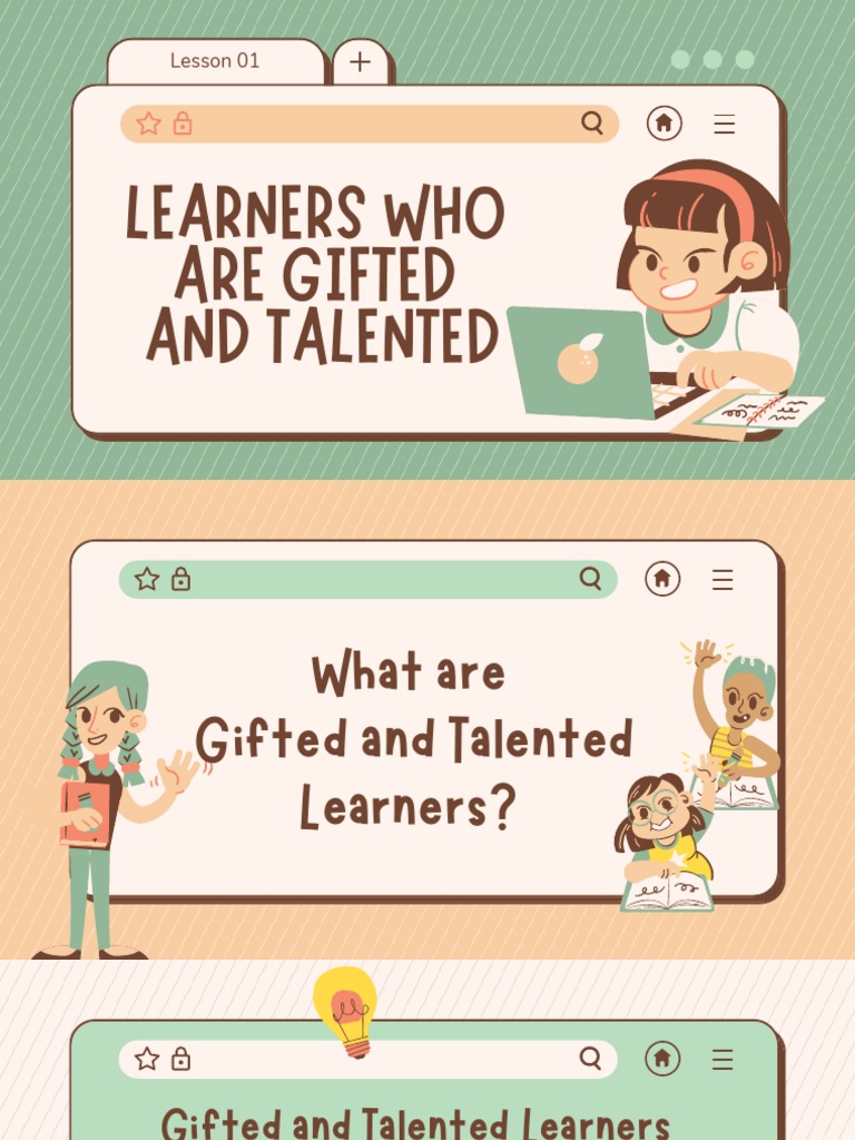 Learners Who Are Gifted and Talented: Lesson 01 | PDF | Intellectual ...
