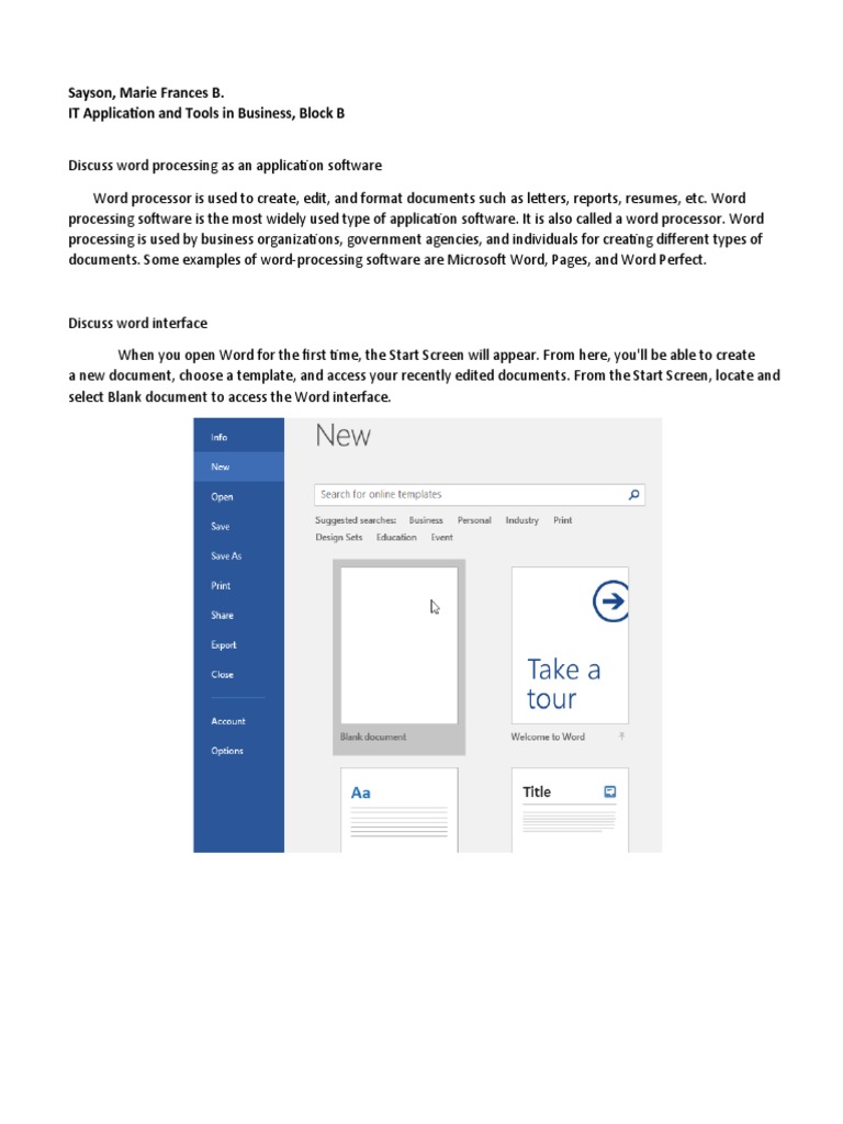 Word Processing | PDF | Microsoft Word | Window (Computing)